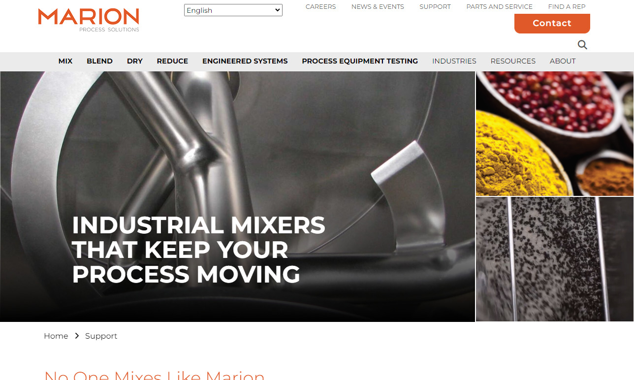 Marion Process Solutions | Industrial Mixer